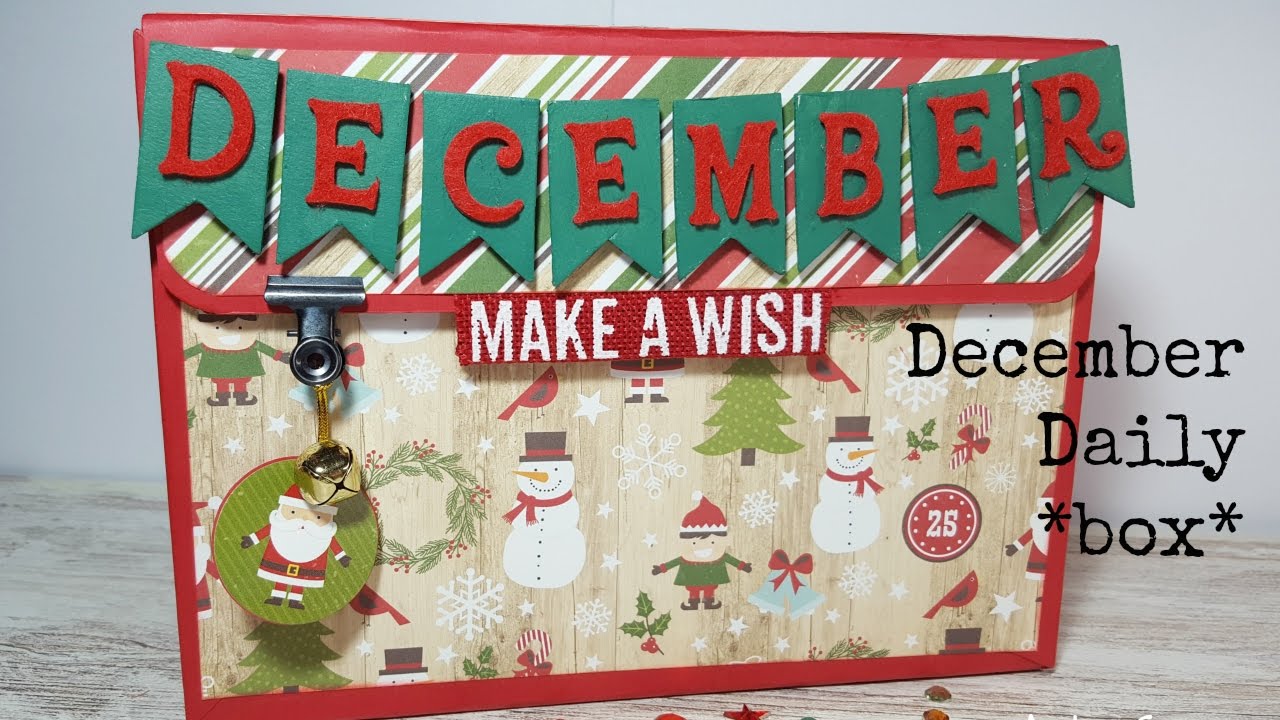 December Daily(Box)// Diario de Navidad (caja) DIY - YouTube