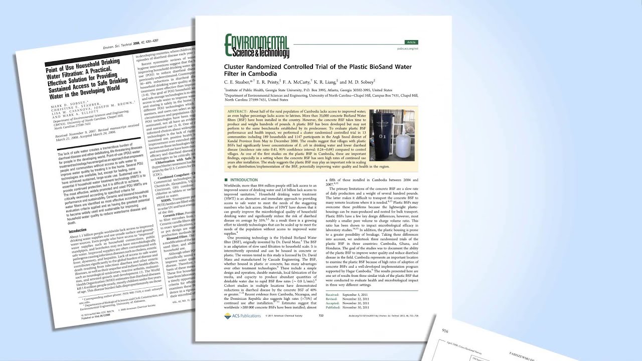 Technology and Partnerships - Hydraid BioSand Water Filter - YouTube