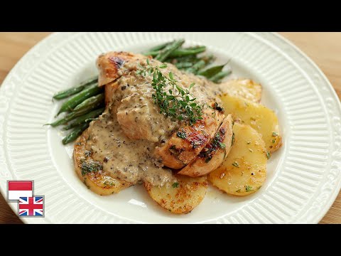 Cukup 1 Wajan! Resep GRILLED CHICKEN WITH MUSHROOM SAUCE [Menu Valentine]