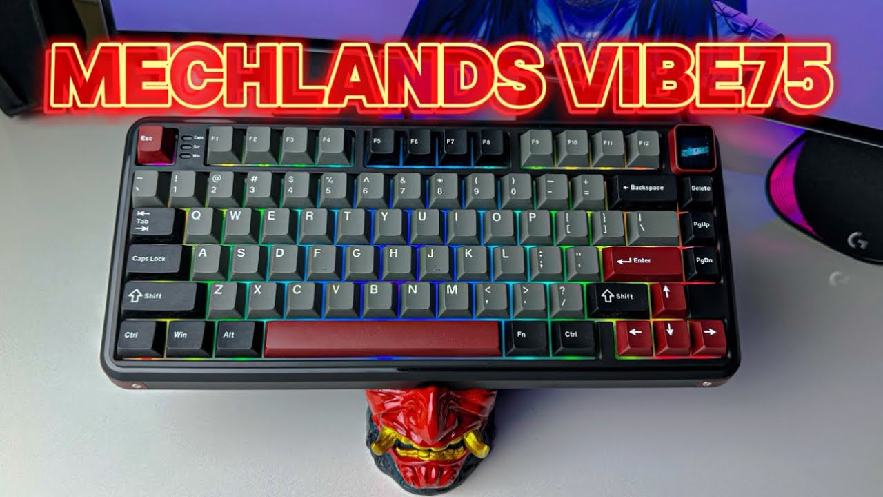 Mechlands Vibe75 A Keyboard With Interchangeable Screen and Knob - YouTube