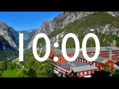 Silent 10 minute countdown timer with church bell alarm - YouTube