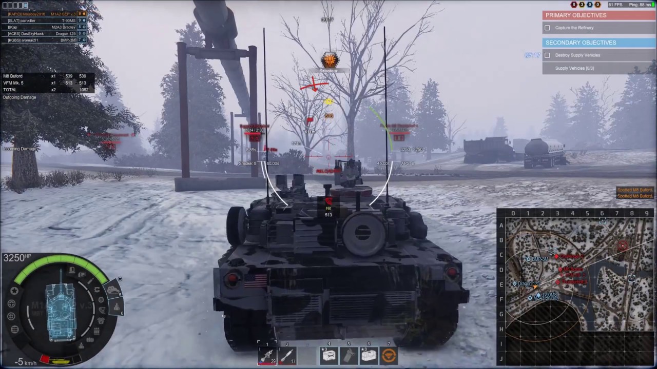 Update 0.20 Game Play - M1A2 Sep V3 MBT on Phalanx - YouTube