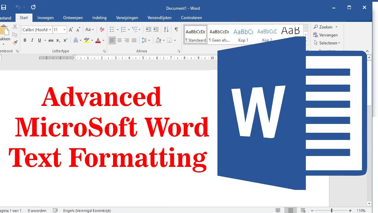Formatting A Document in MS Word - YouTube
