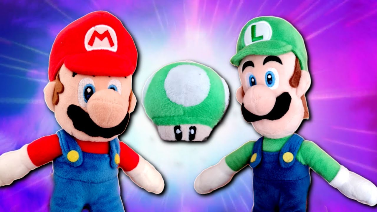 Mario and Luigi find a 1up mushroom - Mario Plush Video - YouTube