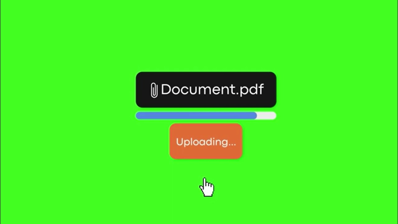 Green screen File Upload Animation On Green Background/No copyright ...