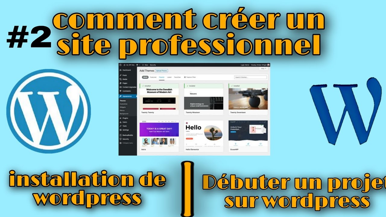 comment créer un site wordpress part 2| comment installer wordpress en local avec wampse - YouTube