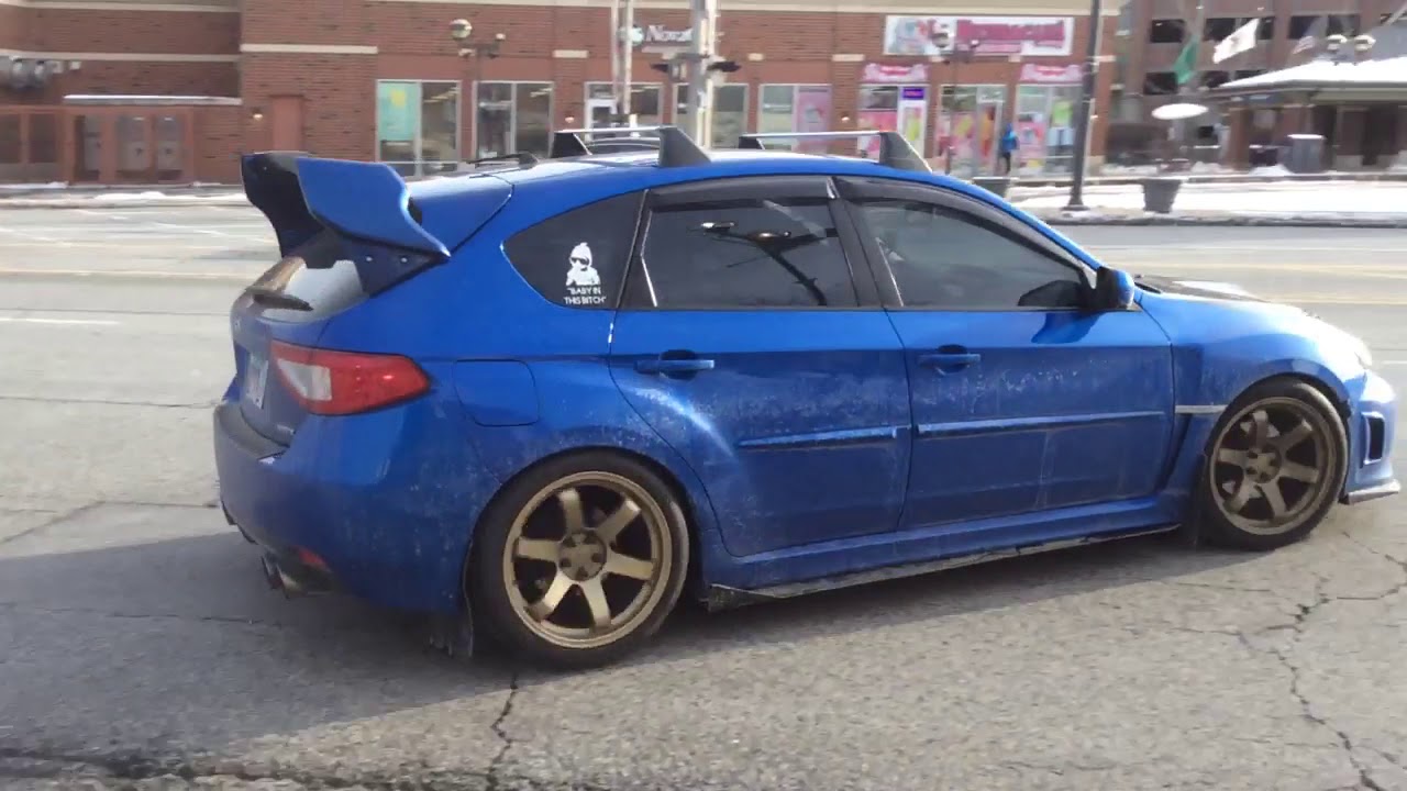 Modified Subaru Impreza WRX STI with a loud acceleration - YouTube