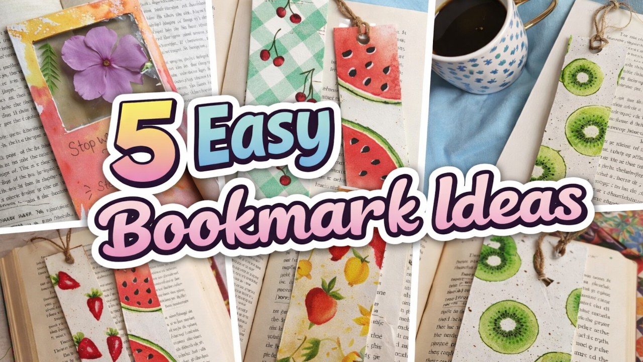 DIY Aesthetic Bookmarks | Easy & Cute Bookmark Ideas 🌷🍁 - YouTube