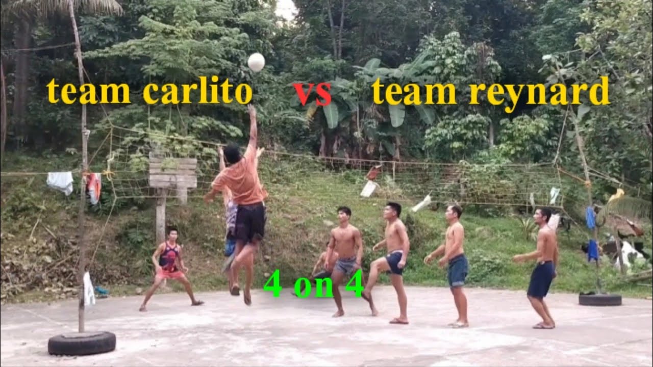 TEAM CARLITO VS TEAM REYNARD 4 ON 4/VOLLEYBALL GAME - YouTube