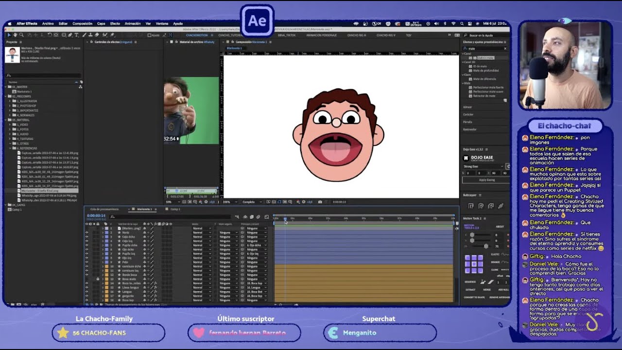 🔴 CHACHO-DIRECTO: Animando un personaje simple - YouTube