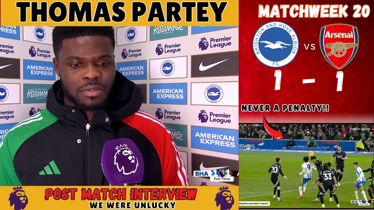 Brighton 1 - Arsenal 1: Post Match Interview - Thomas Partey speaks to ...