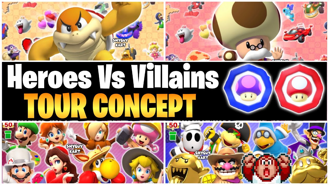 HEROES VS VILLAINS Tour Concept | Mario Kart Tour - YouTube