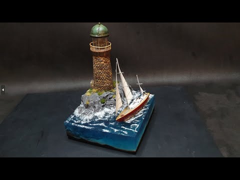 Realistic Diorama | Light house with a view | Tiny sailing Yacht - YouTube