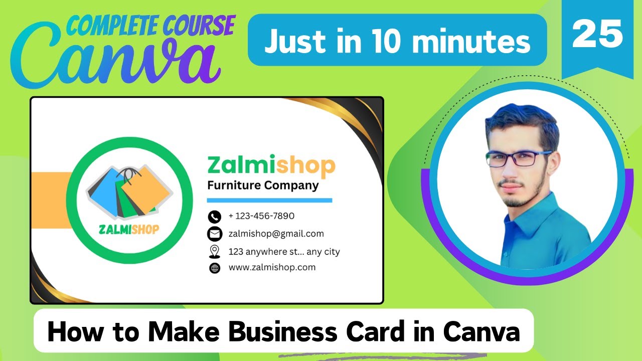 How to Design a Business Card in Canva | Canva Complete Course (Part ...