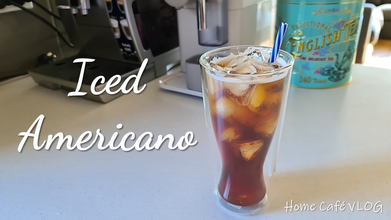 How to make Classic Iced Americano / Iced Long Black | HOME CAFE VLOG ...