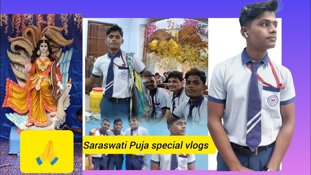 in Saraswati Puja my school invited me #maja aane Wala Hai school mein (puddopuk institution)🥰 ...