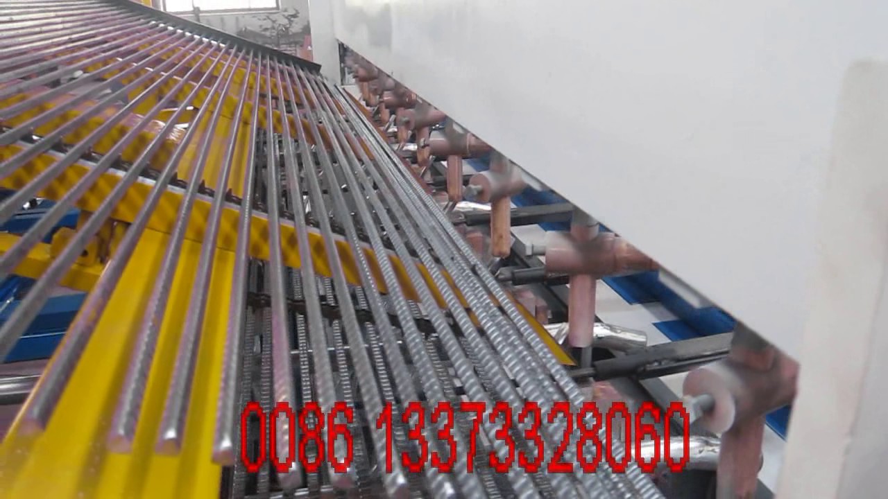 triangle rebar mesh welding machine - YouTube