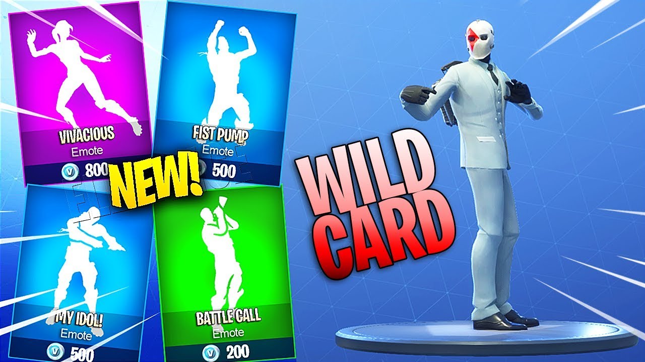 *NEW* "WILD CARD" SKIN SHOWCASE WITH FORTNITE LEAKED DANCES & EMOTES ...