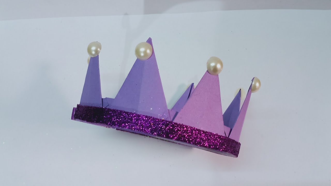 Diy . how to make paper crown . paper craft . Origami paper crown ...