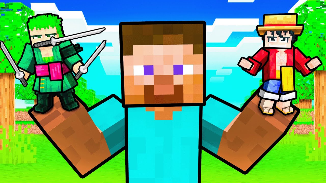 Becoming One Piece Characters in Minecraft! - YouTube