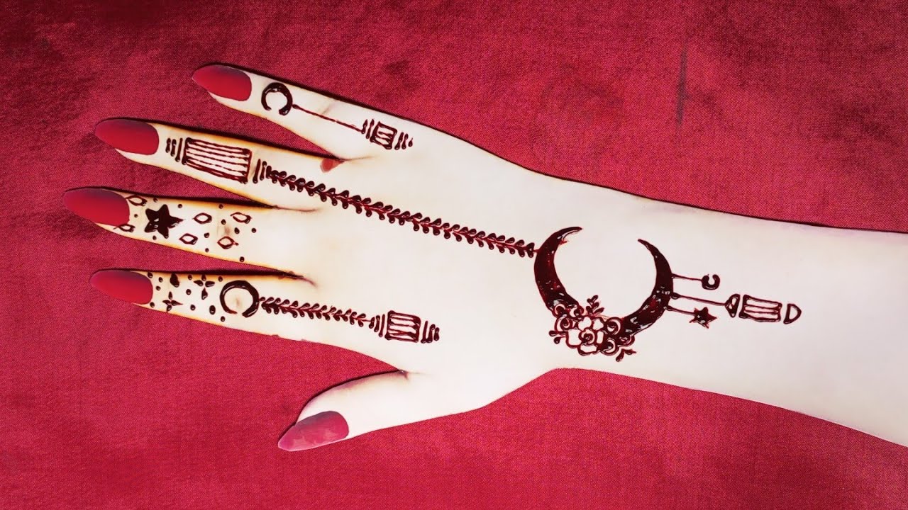 New eid moon mehndi design | best eid chaand mehndi design | beautiful ...