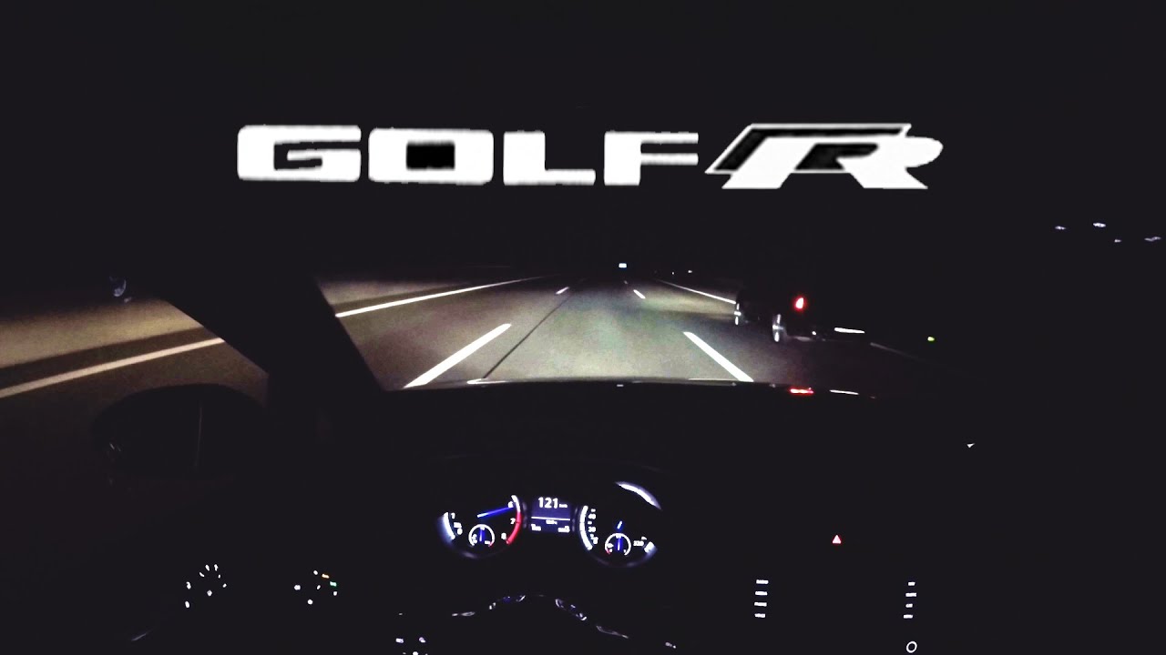 VW Golf R 7R Sound Night Ride Onboard Drivers View - YouTube