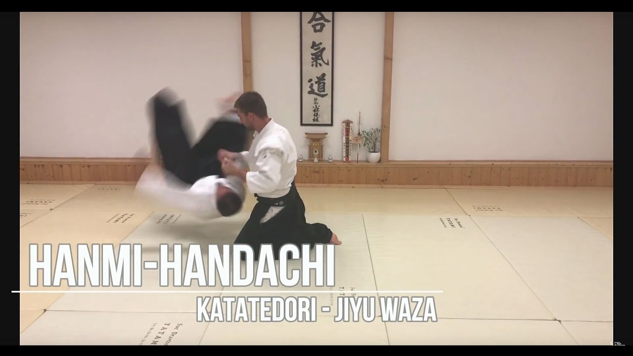 [Aikido] Hanmi-handachi - Katatedori - Jiyu waza - YouTube