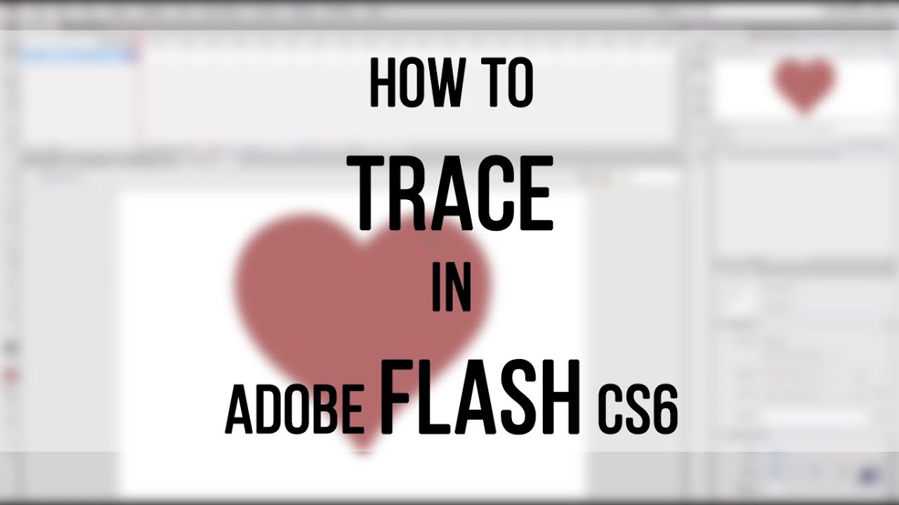 How to trace an object in flash cs6 - YouTube