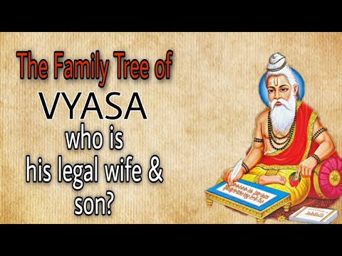 Family Tree Of Vyasa || genealogical tree || who is his legal wife ...