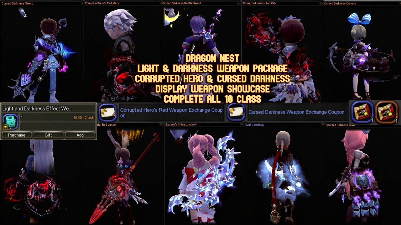 Corrupt Hero Red & Cursed Darkness Weapon All Class Showcase : Upcoming ...