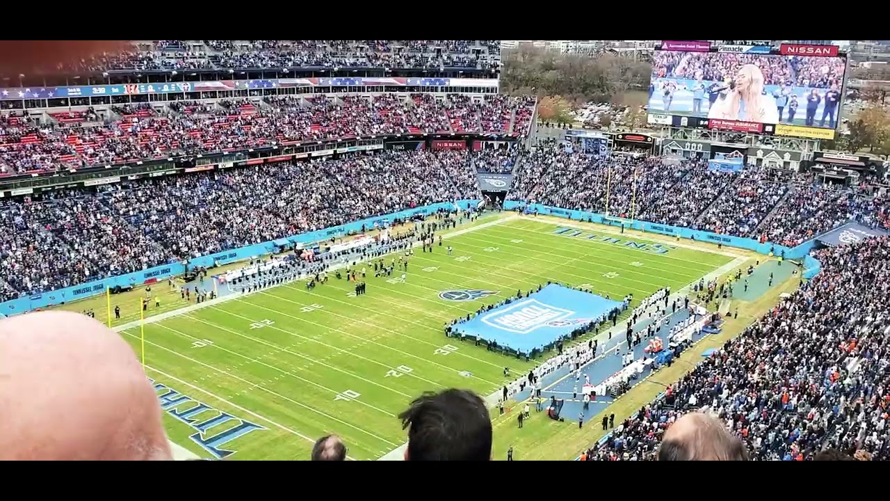Star Spangled Banner Tennessee Titans vs Cincinnati Bengals 11/27/2022 ...