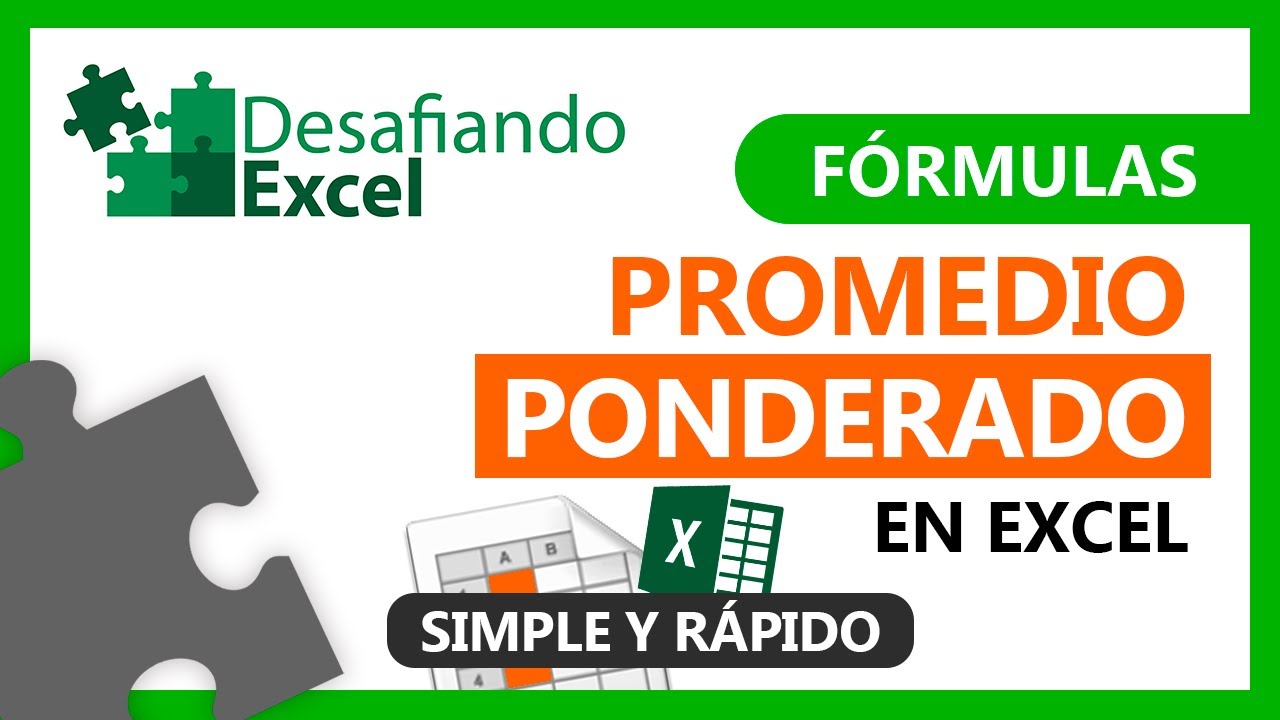 PROMEDIO PONDERADO en Excel | Fórmulas de Excel #202 - YouTube