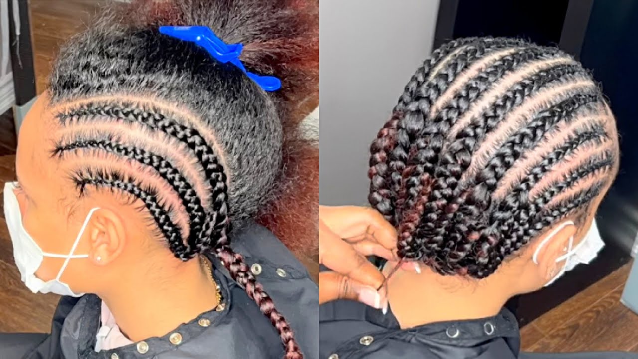 Flat All Back Cornrows | Neat and Simple Cornrows | Protective Style ...