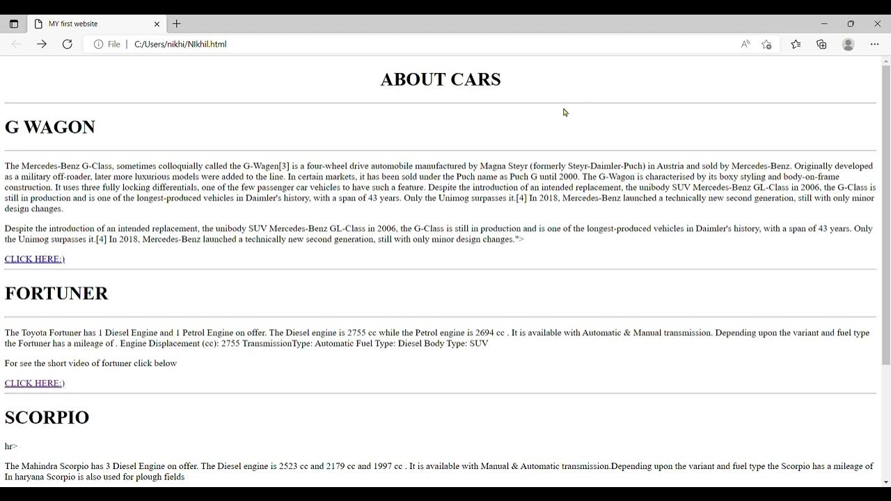 I create my first simple website using HTML - YouTube