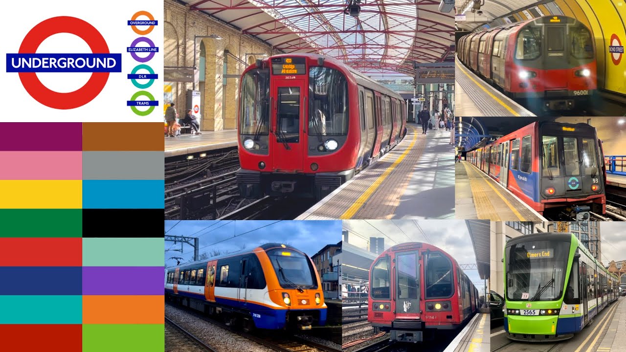 London Underground - all lines compilation 2024 (all Tube Map services ...
