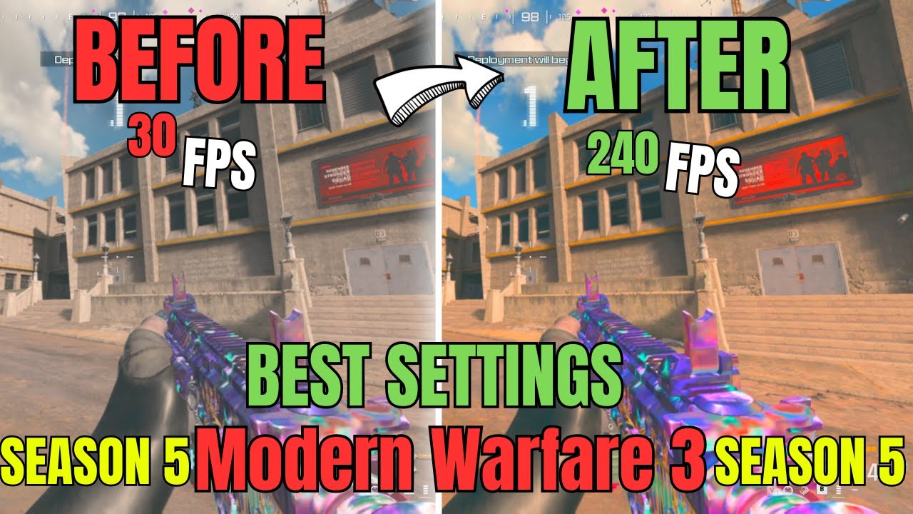 The best PC! Setting for COD Modern Warfare 3 SEASON 5! (Optimize FPS ...