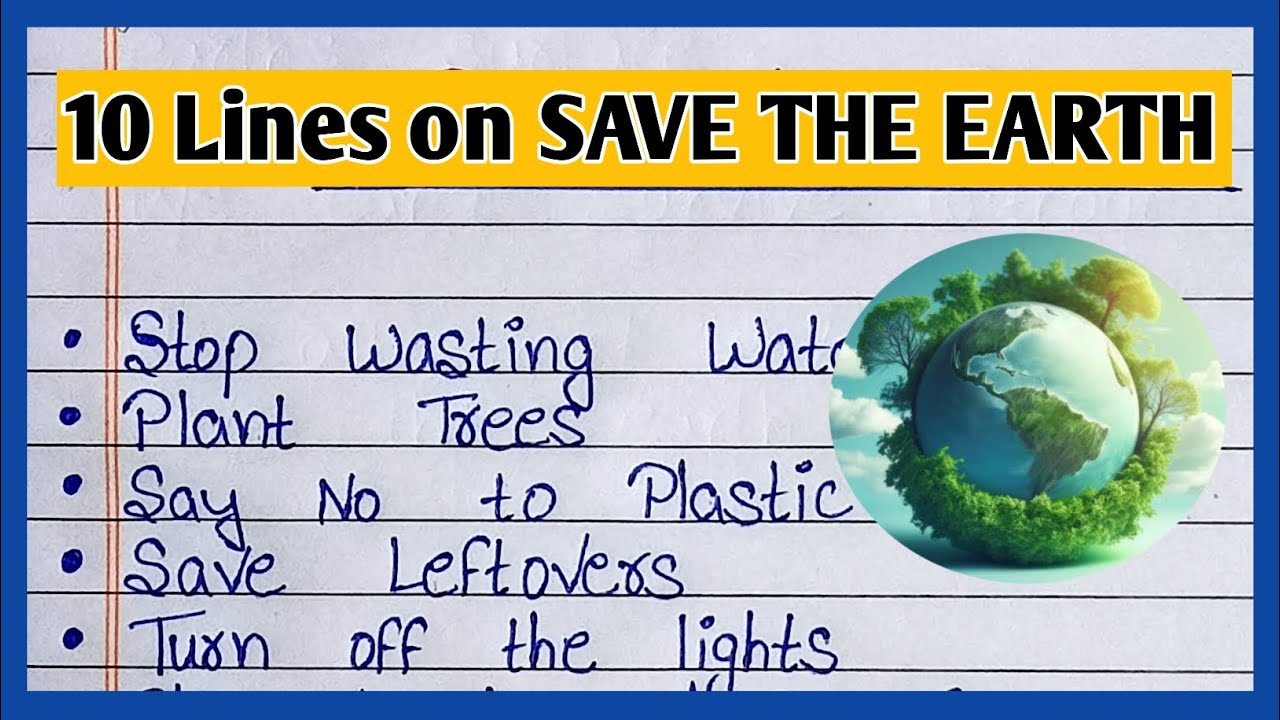 10 Ways to Save the Earth in English || Save the Environment || How to ...