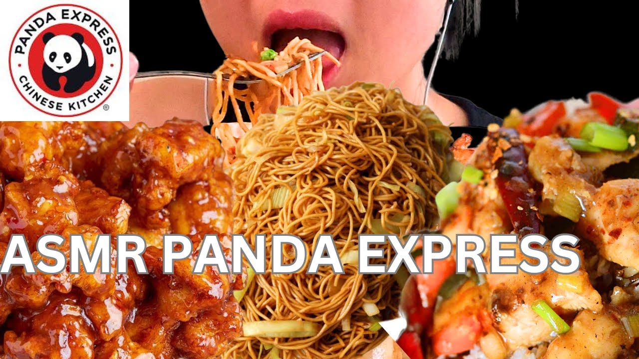 ASMR PANDA EXPRESS ORANGE CHICKEN AND KUNG PAO CHICKEN | MOUTH SOUNDS ...