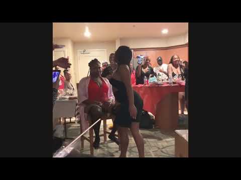 Girl on girl Lingerie lap dance contest