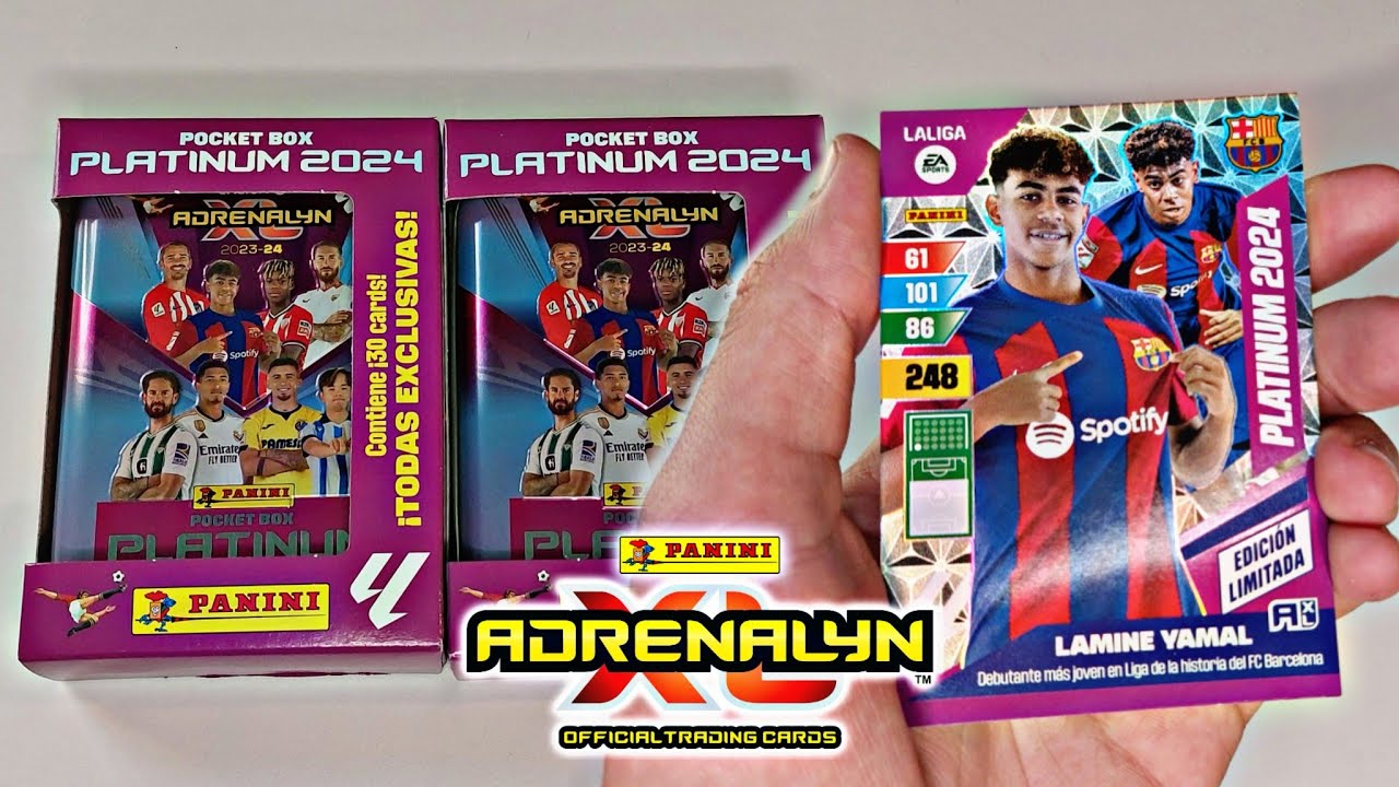 POCKET BOX PLATINUM de ADRENALYN XL 2023-24 *Lamine Yamal Platinum 2024 ...