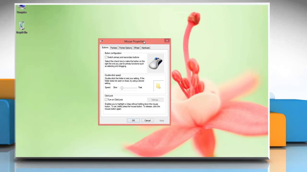 Adjust Double Click Speed of Mouse on Windows® 8 - YouTube
