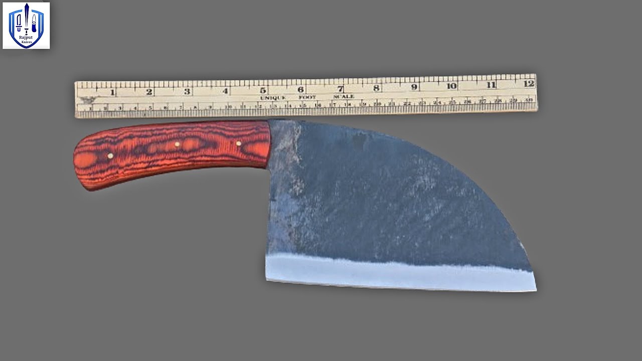 Making a Razor Sharpe Cleaver knife with old Rusted Bar | #RajputKnives ...