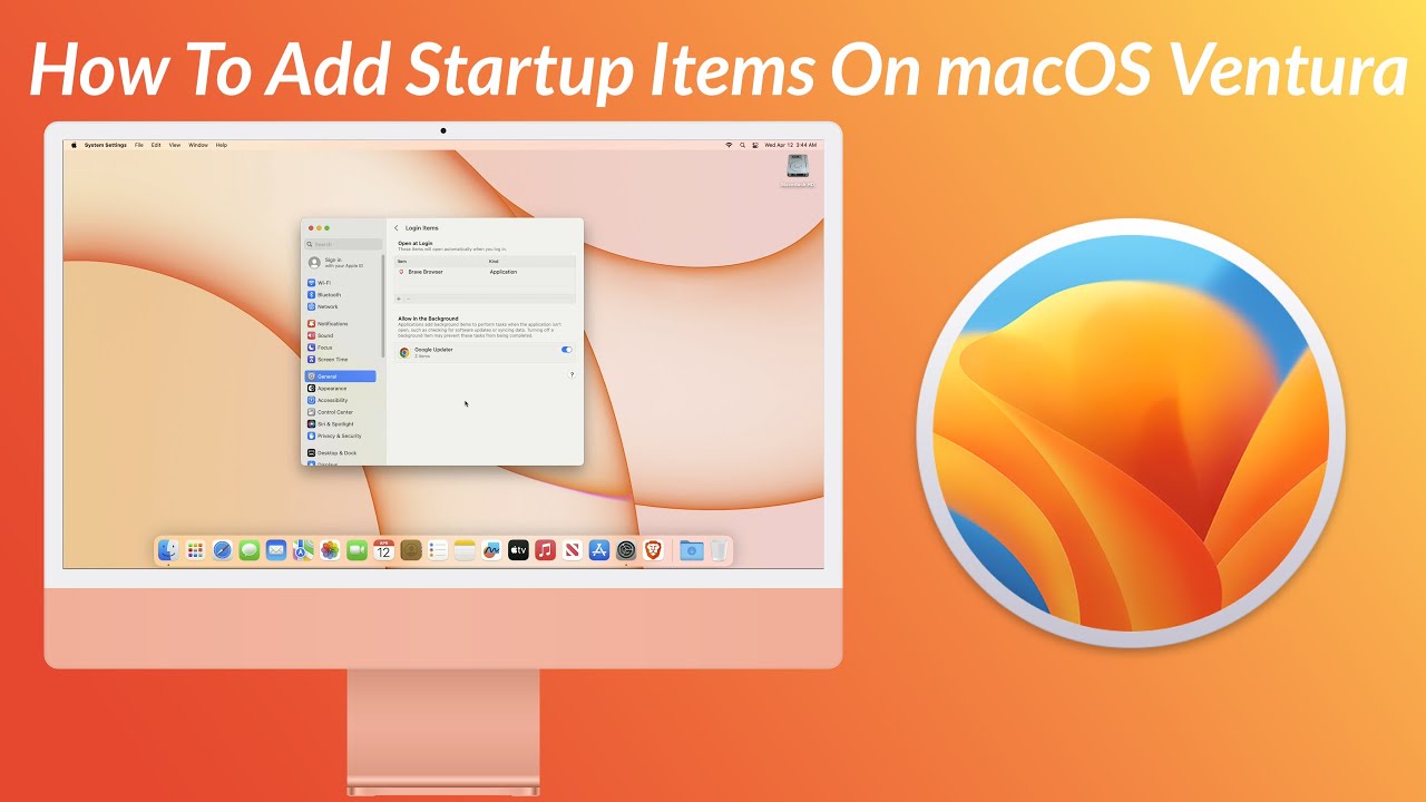 How To Add Startup Items On macOS Ventura - YouTube