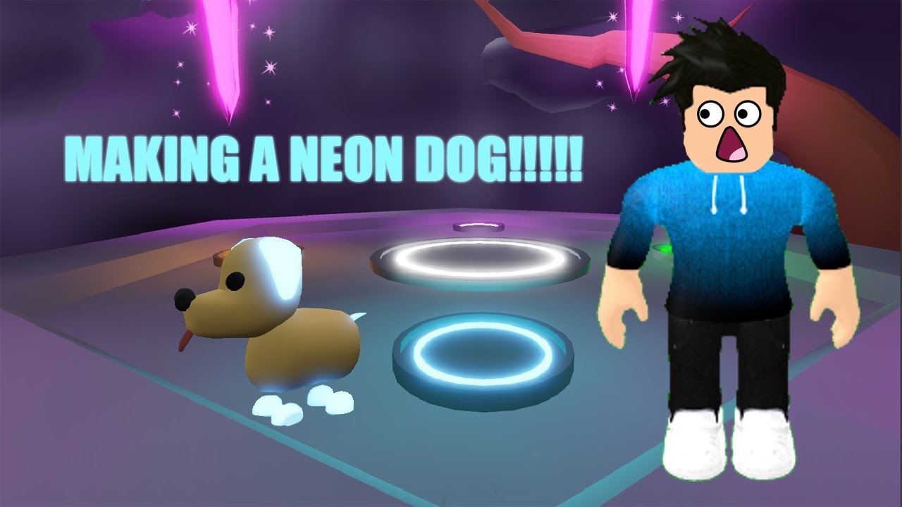 MAKING A NEON DOG - Roblox adopt me - YouTube