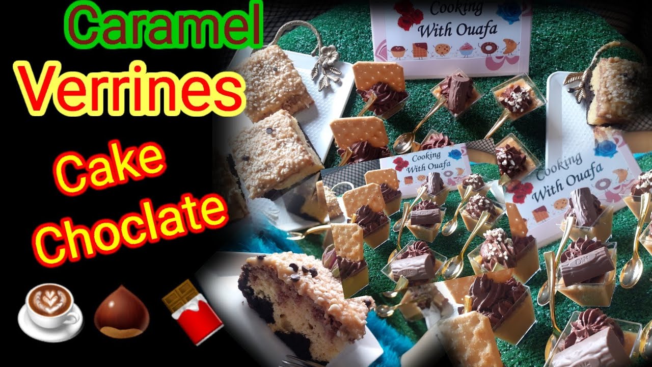 verrines of caramel flavour & salty biscuits☕choclate-coffee cake😋 ...