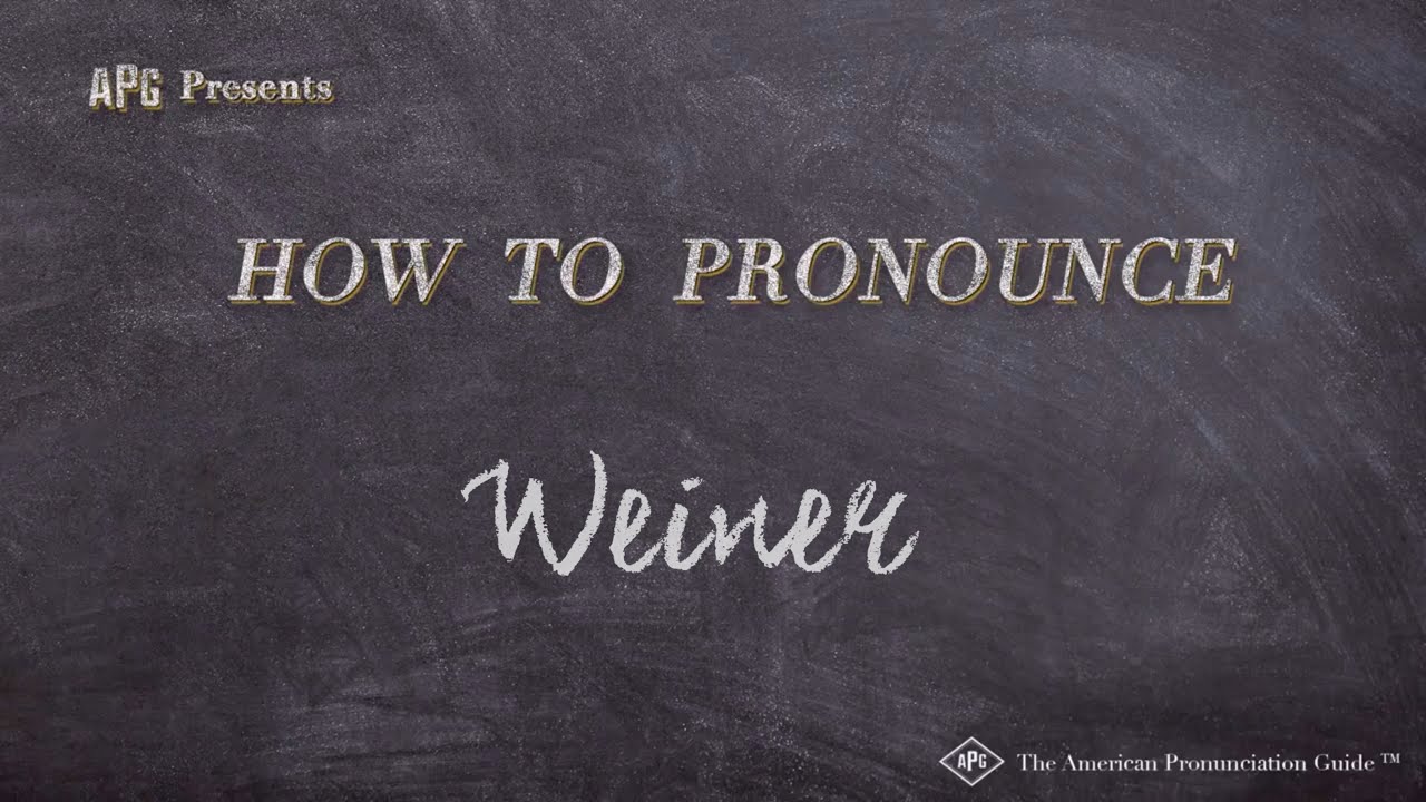 How to Pronounce Weiner (Real Life Examples!) - YouTube