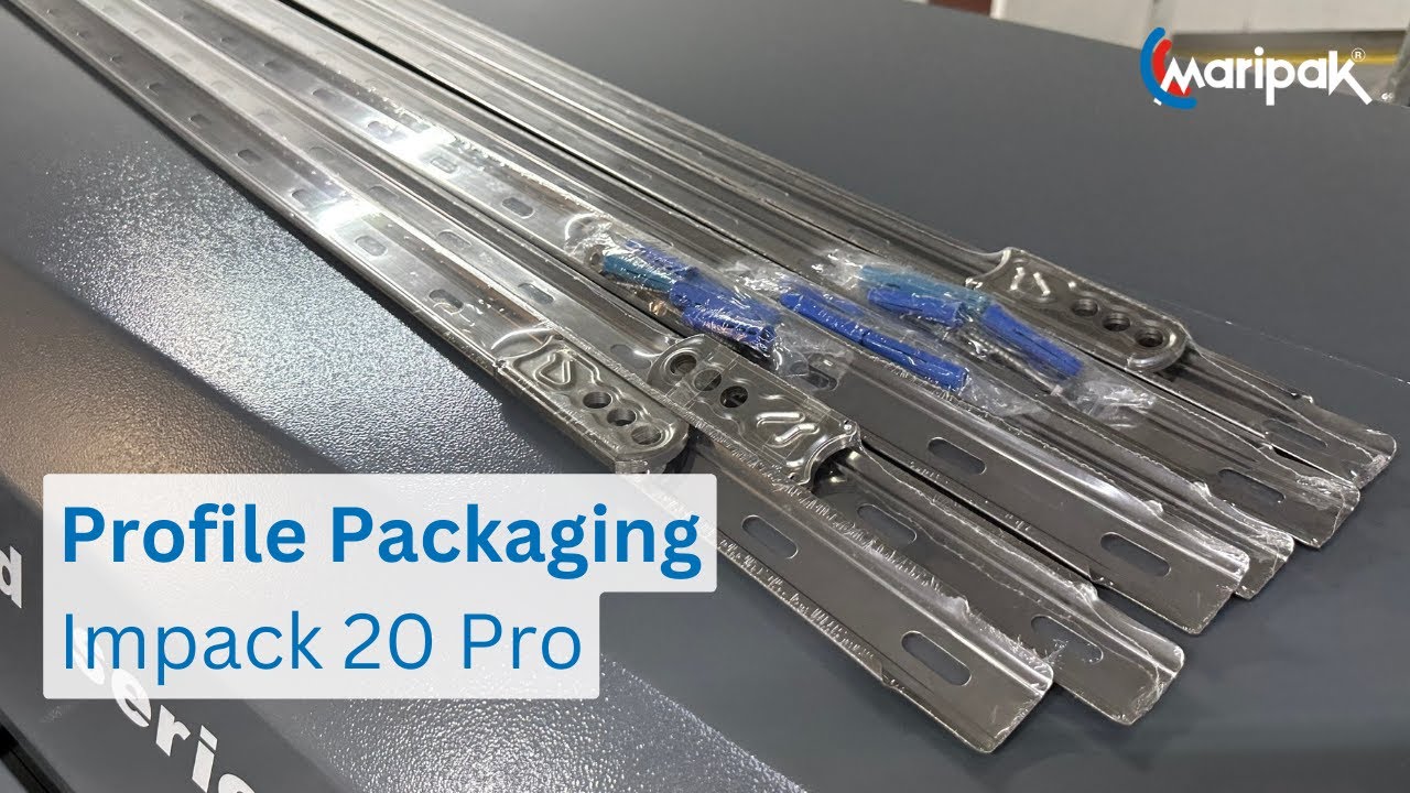 Profiles Packaging with Continuous Shrink Wrapping Machine - YouTube