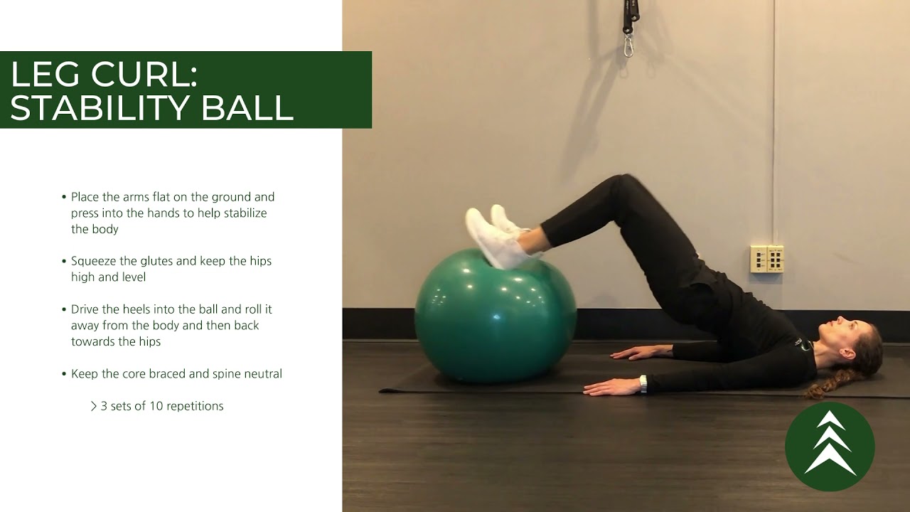 Knee: Stability Ball Leg Curl Exercise- Phase 3 Rehab/ Northern Edge ...