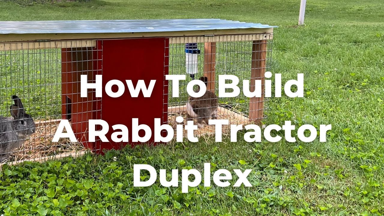 Build a Double Sided Rabbit House/Cage/Tractor - YouTube