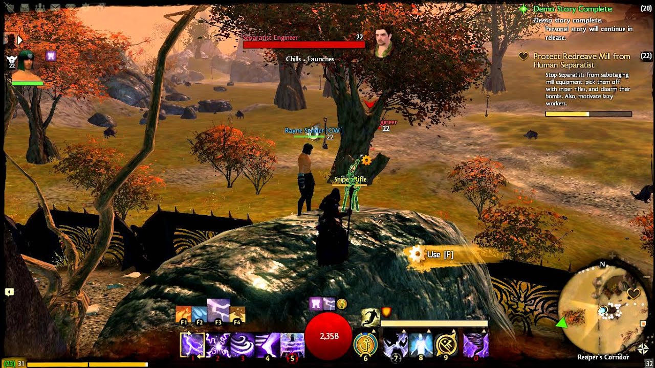 Guild Wars 2 - PVE Sniper Rifles in Renown Heart Event - YouTube